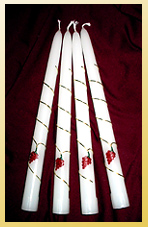 :: Wunderschöne Dekorationskerzen passend zu Taufe, Kommunion, Hochzeit ...